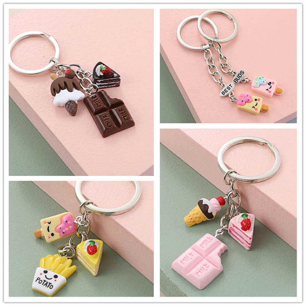Lovely-Dessert-Keychain-Afternoon-Tea-Key-Ring-Ice-Cream-Chocolate-Cake ...