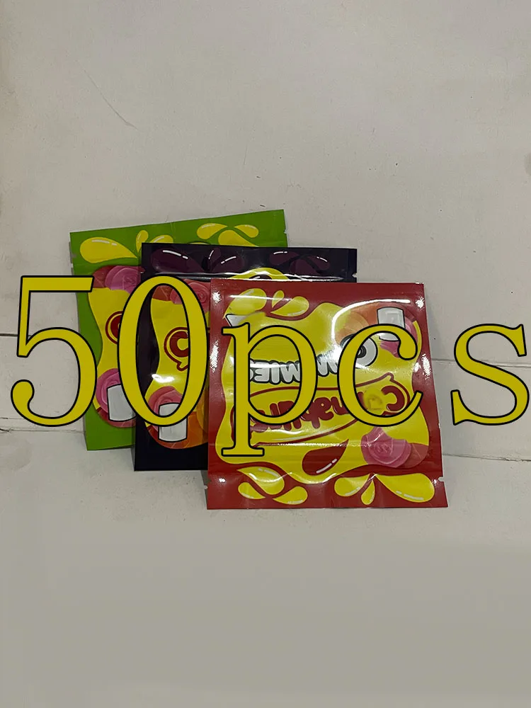 50pcs Food Packing Reusable Plastic Zip Shut Bag Pouches Cartoon Candy ...