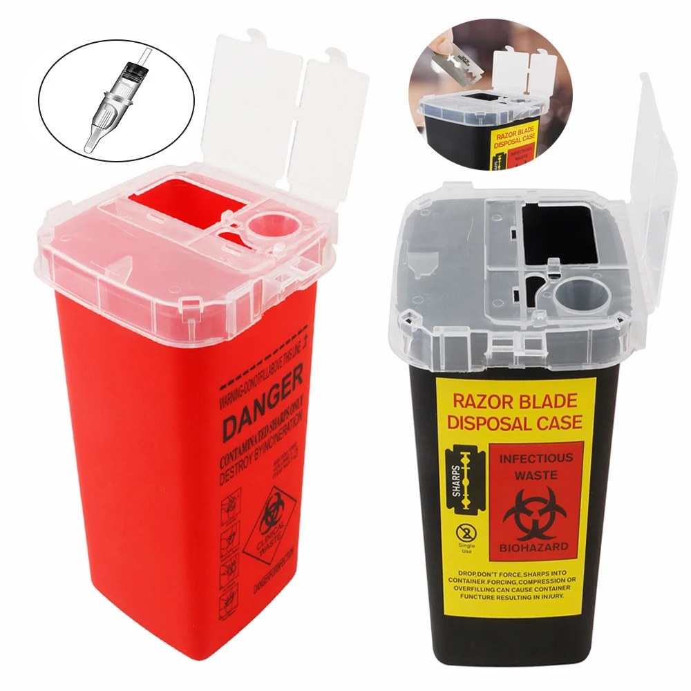 NEW-Barbershop-Blade-Recycling-Box-Salon-Mini-Trash-Can-Razor-Blade ...