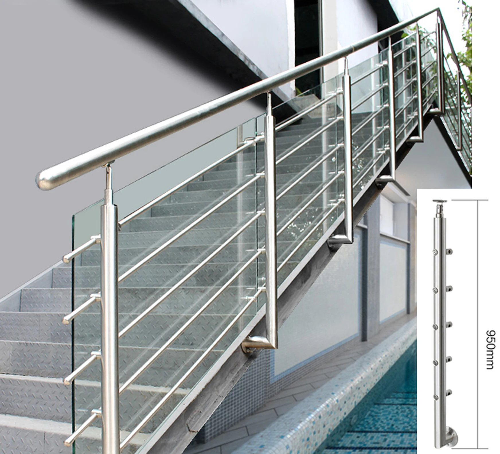 Customized-304-Satin-finished-Handrailing-Armrest-Tube-Post-Pole ...