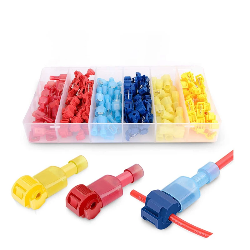 60pcs /120 PCS Bag Box Crimp Terminal T Type Terminal Block Cable ...
