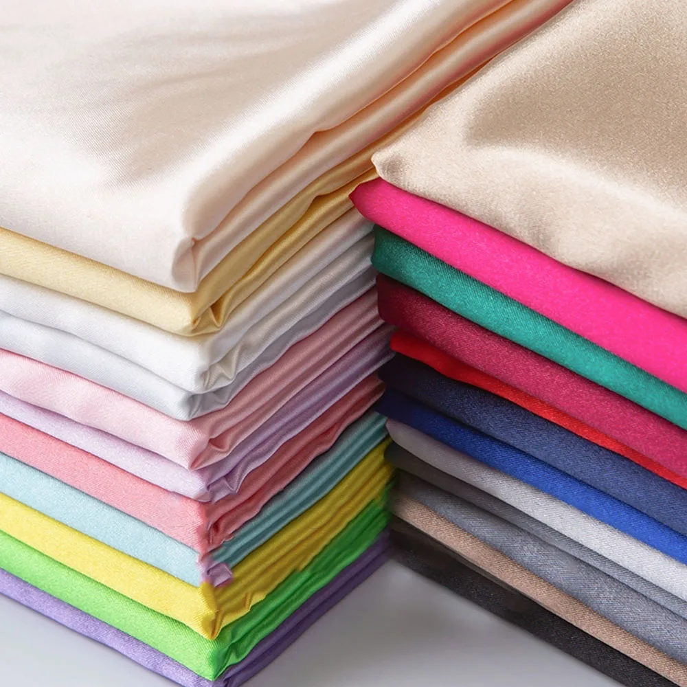 150cm Wide Soft Silk Satin Fabric For Clothing Sewing Costume Skirt ...