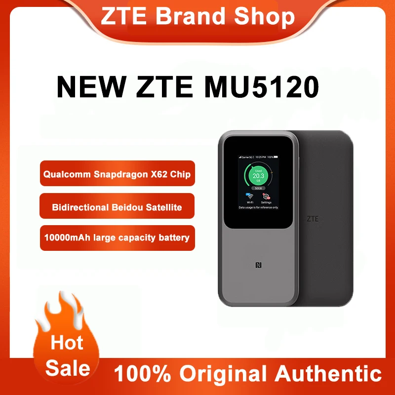 2023 NEW Original ZTE Portable WiFi 5G Router MU5120 WIFI 6 10000mAh ...