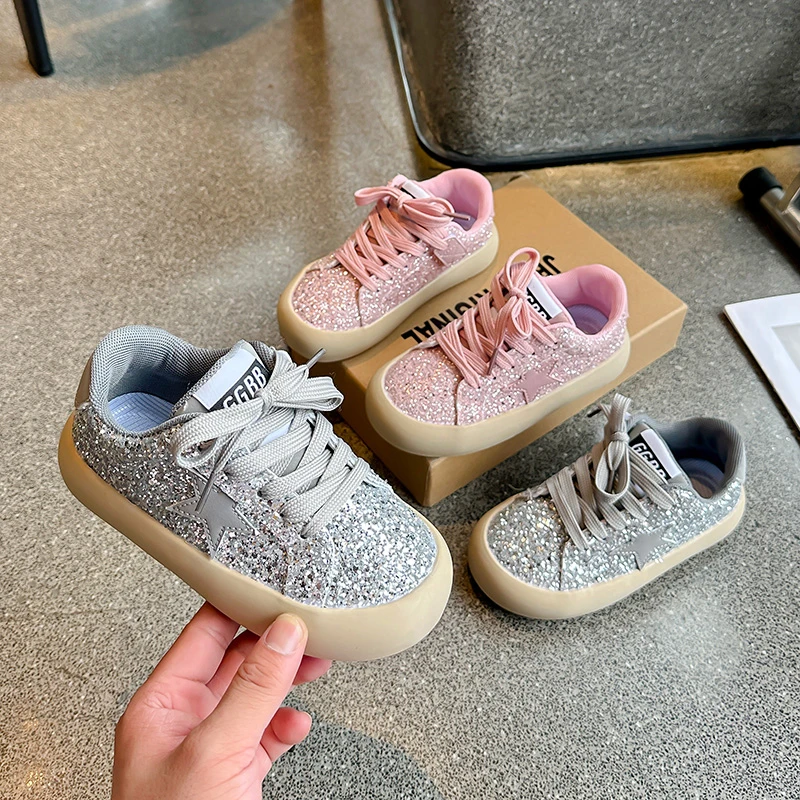 Girls' Shoes 2024 Spring New Casual Versatile Little Girls Star ...