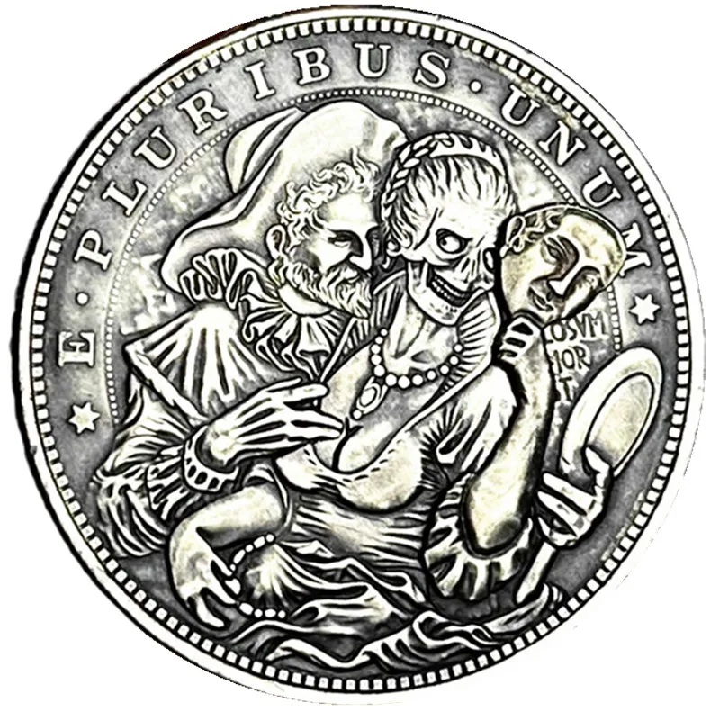 Mechanism Movable Challenge Coin Hobo Nickel Morgan Dollar Amazing Art ...