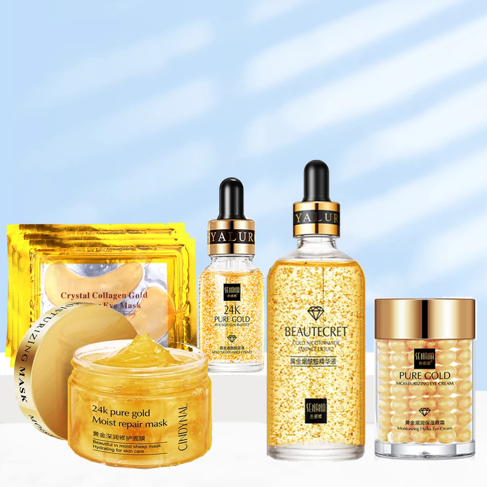 Clareamento-cuidados-com-a-pele-conjunto-24k-ouro-hidratante-anti-rugas ...