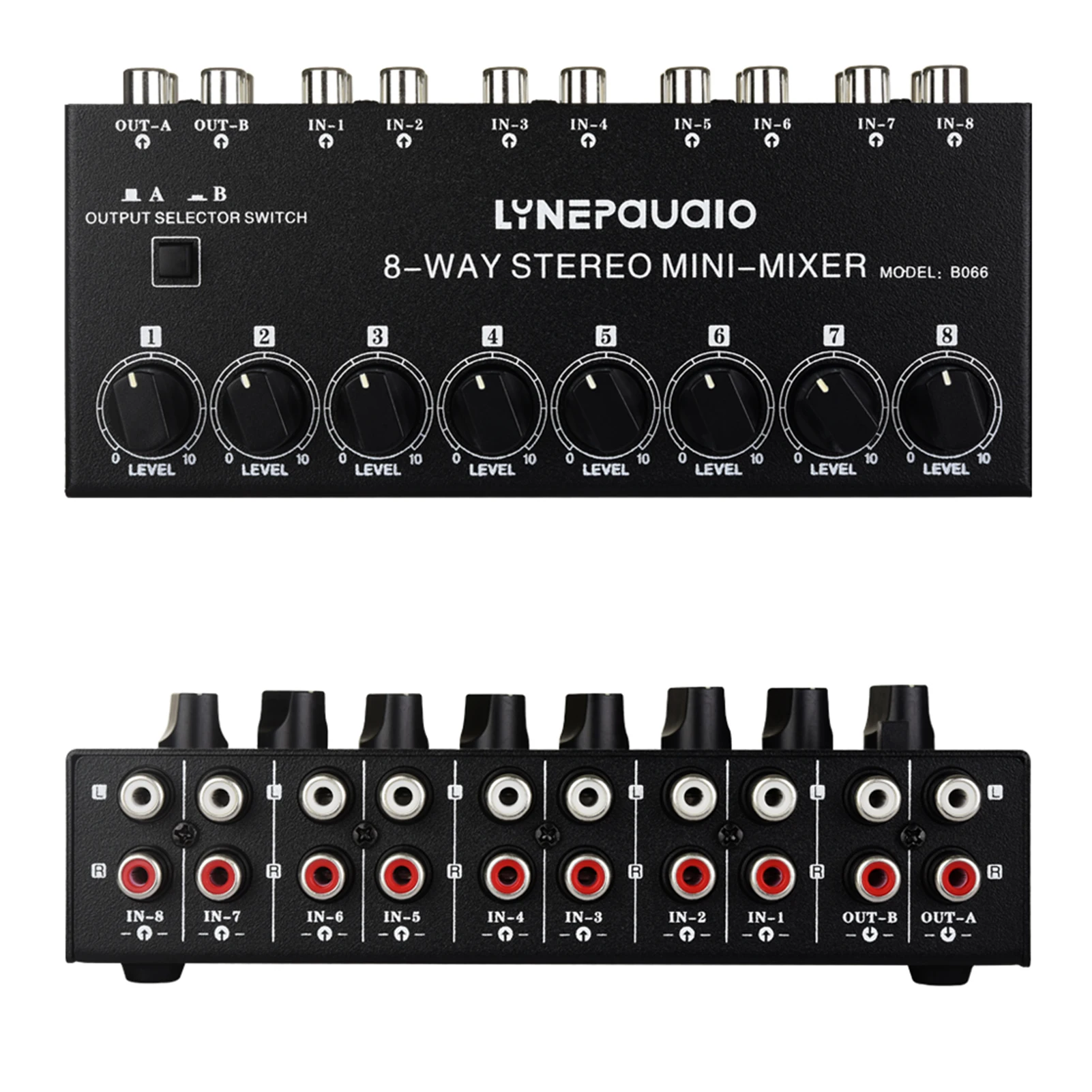 Mini-Stereo-8-Channel-Passive-Mixer-RCA-Audio-Mixer-8-in-2-out-Stereo ...