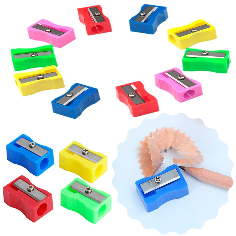 Random Mix Color Pencil Sharpener 5PCS/Pack Assorted Plastic Single ...