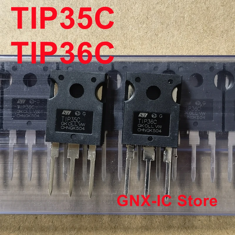 10 pces 10 pares original novo tip35c tip36c tip35 tip36 para 247 npn ...