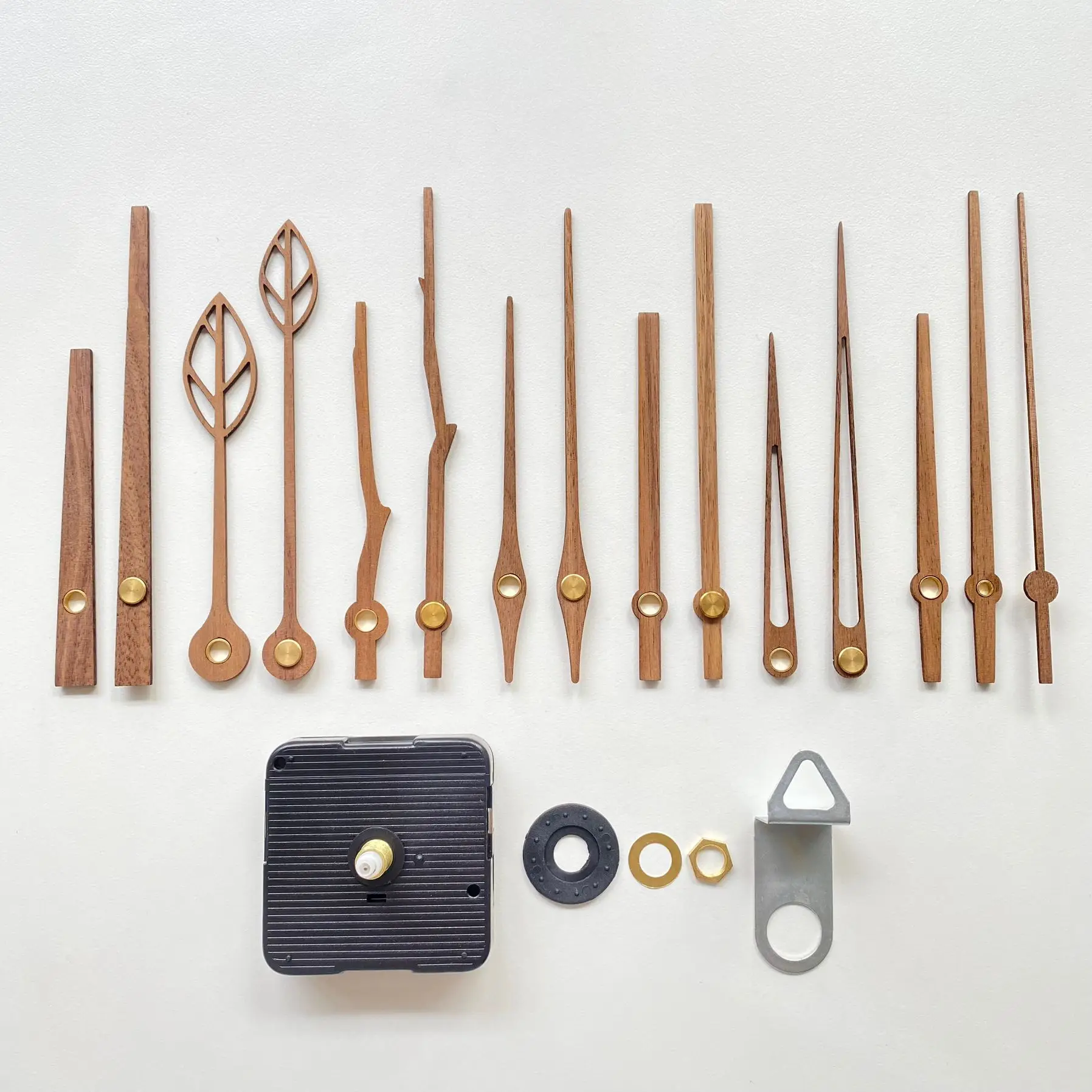 Wall-Clock-Silent-Quartz-Clock-Movement-Mechanism-With-Wood-Hands-High ...