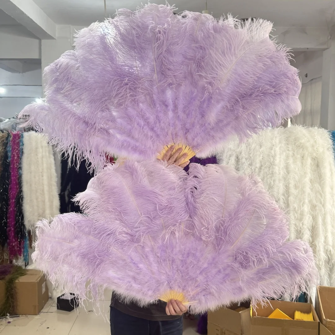 13Bone-Large-Real-Ostrich-Feathers-Fans-Dance-Performance-Props ...