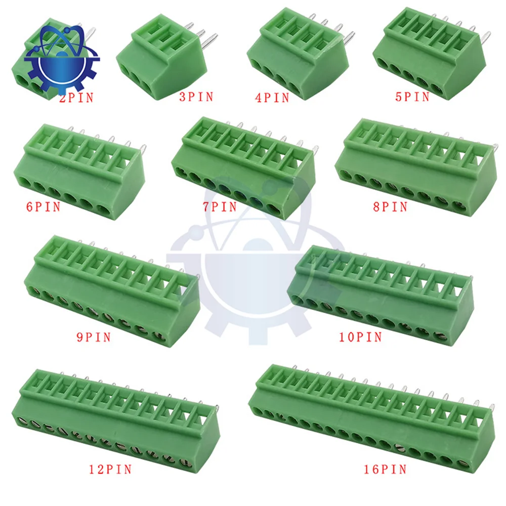 10PCS-set-Green-Cable-terminal-KF128-2-54mm-PCB-Mini-Screw-Terminal ...
