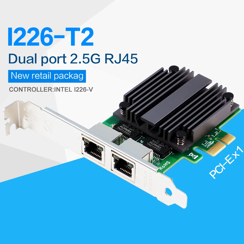 FANMI-I226-T2-PCIe-x1-RJ45-Dual-Port-2-5G-Network-Card-Intel-I226-V ...