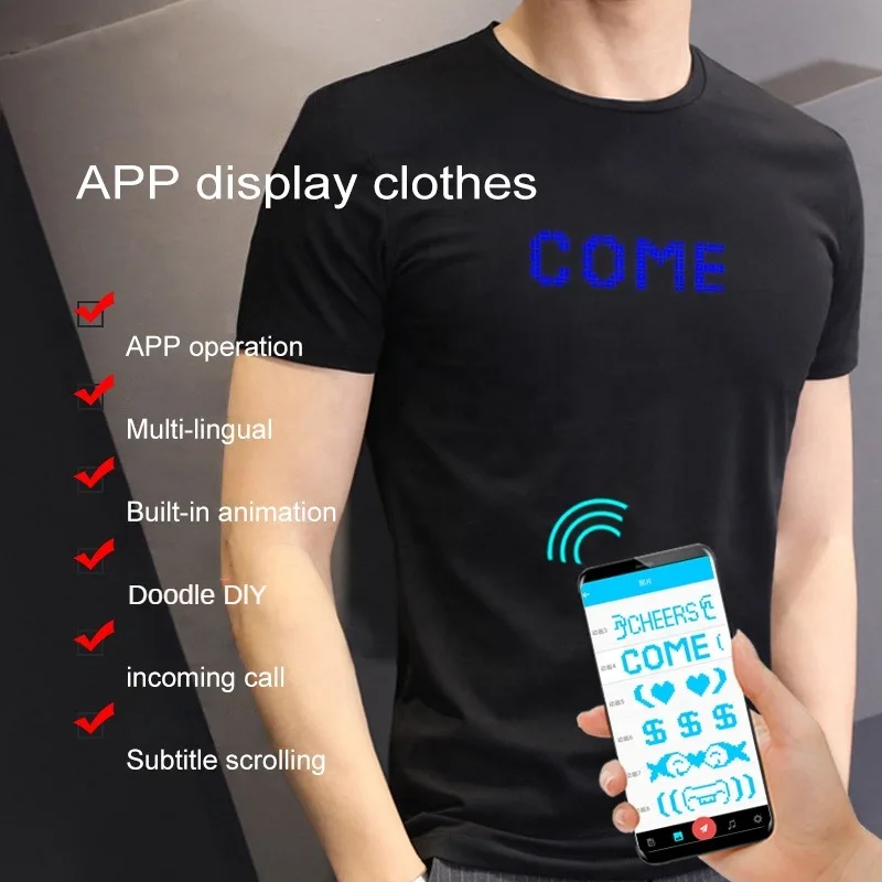 New-Arrival-Luminous-LED-Clothes-Glowing-in-Dark-Blue-tooth-APP-Control ...