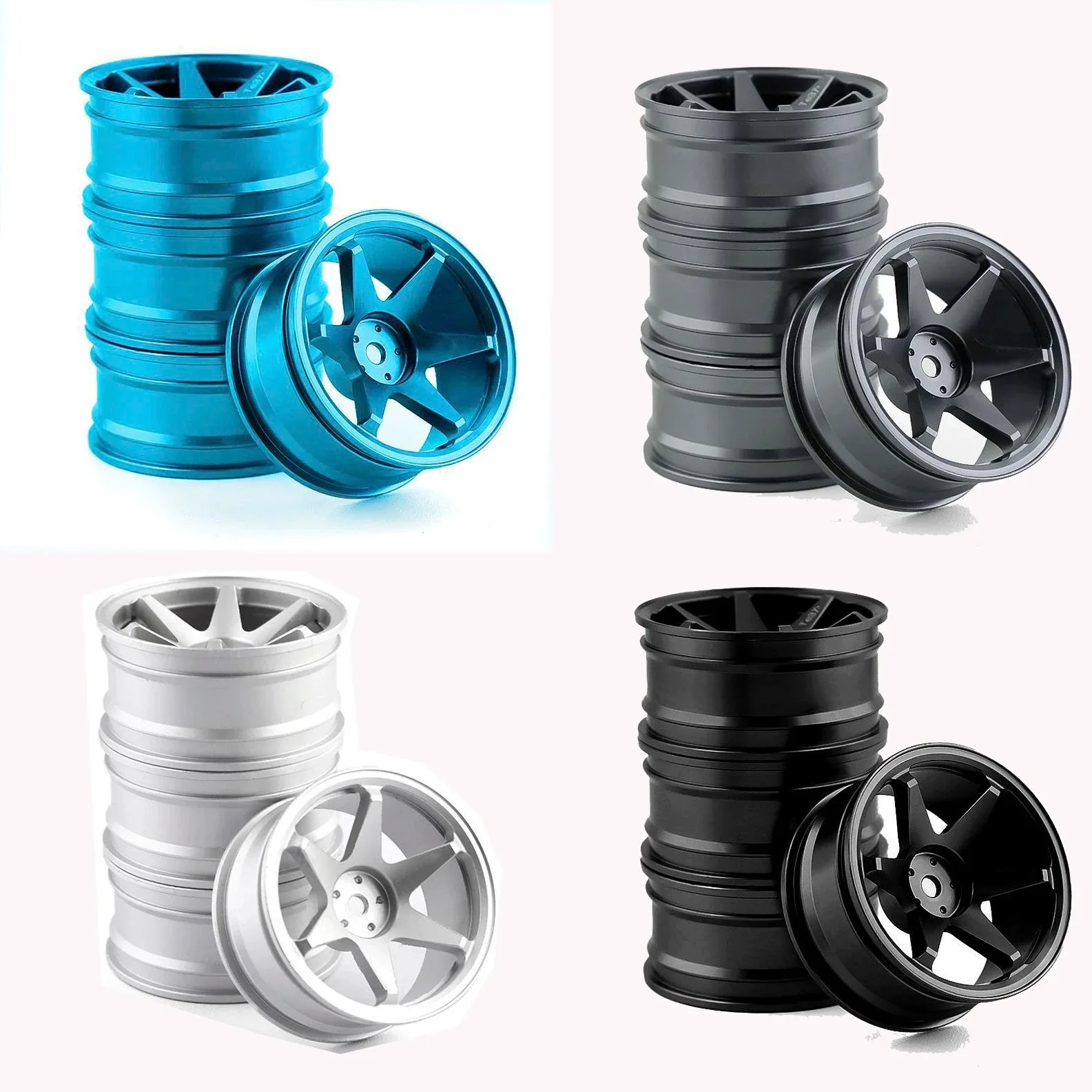 4pcs-52mm-1-10-RC-On-Road-Drift-Racing-Car-Metal-Wheel-Rim-Wheel-Hubs ...