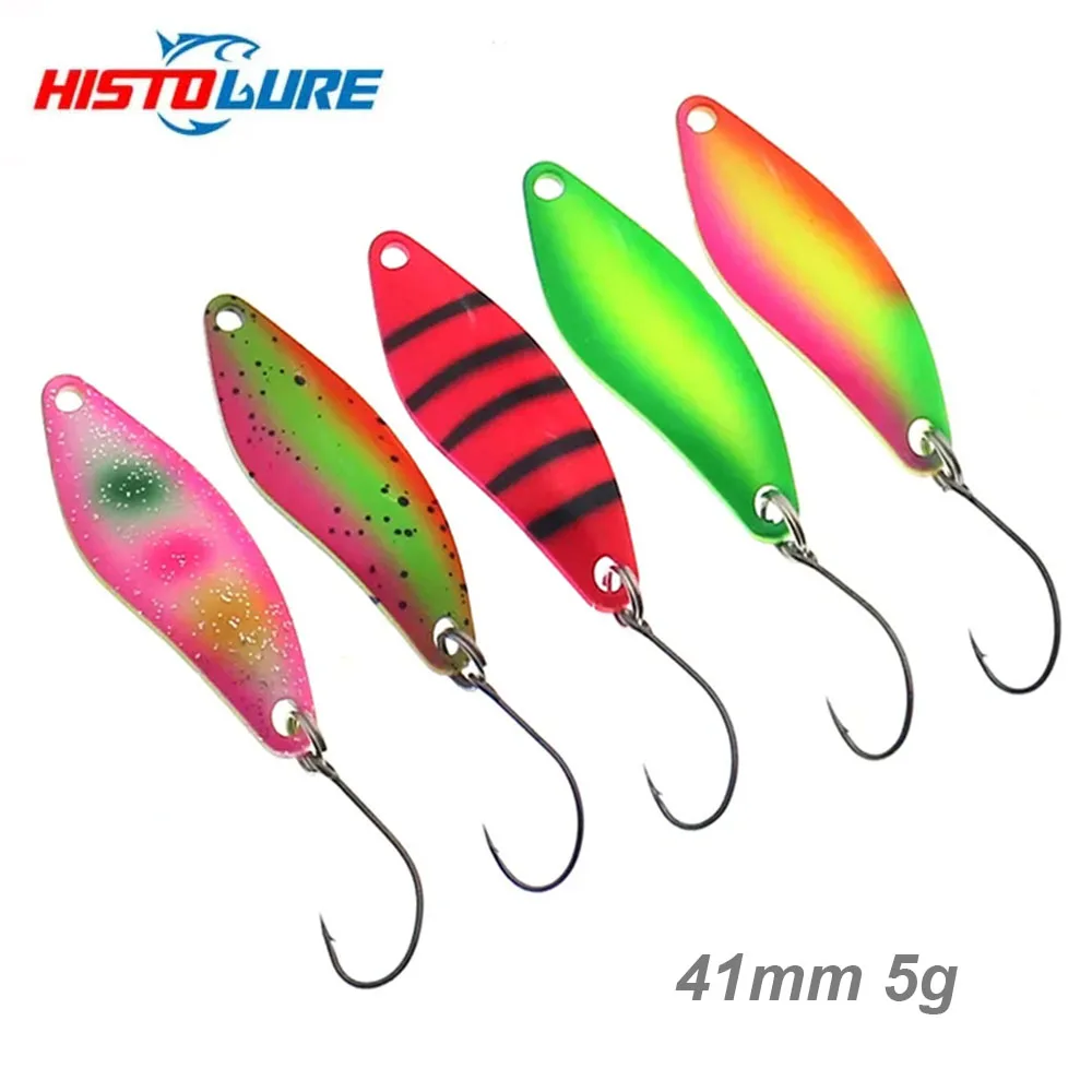 Trout-Fishing-Spoons-41mm-5g-Brass-Casting-Lures-for-Salmon-Trout-Pike ...