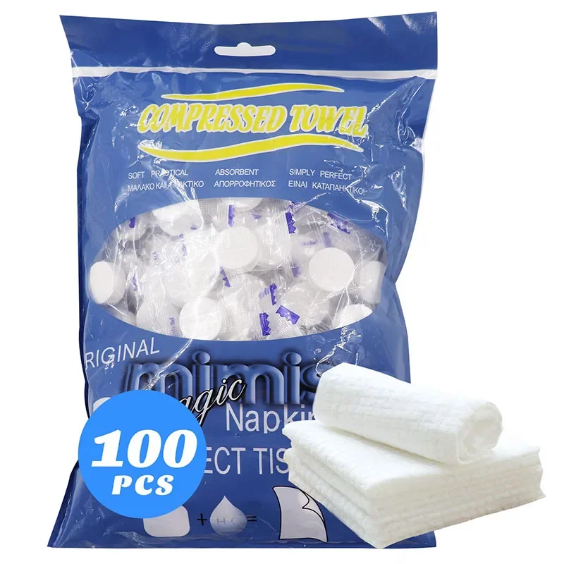 100Pcs Mini Compressed Towel Disposable Face Compressed Towels Soft ...
