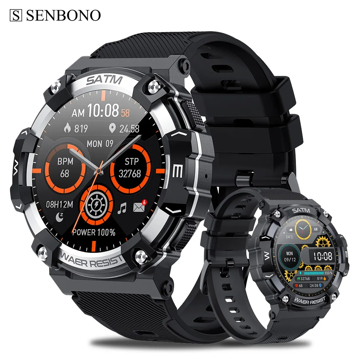 SENBONO-Outdoor-Sport-Smart-Watch-Men-Bluetooth-Call-IP68-Waterproof ...