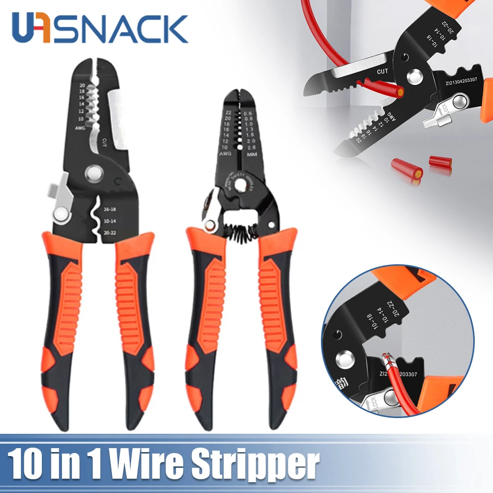 Alicates Pelacables de 185mm, pelacables multifuncional, herramientas ...