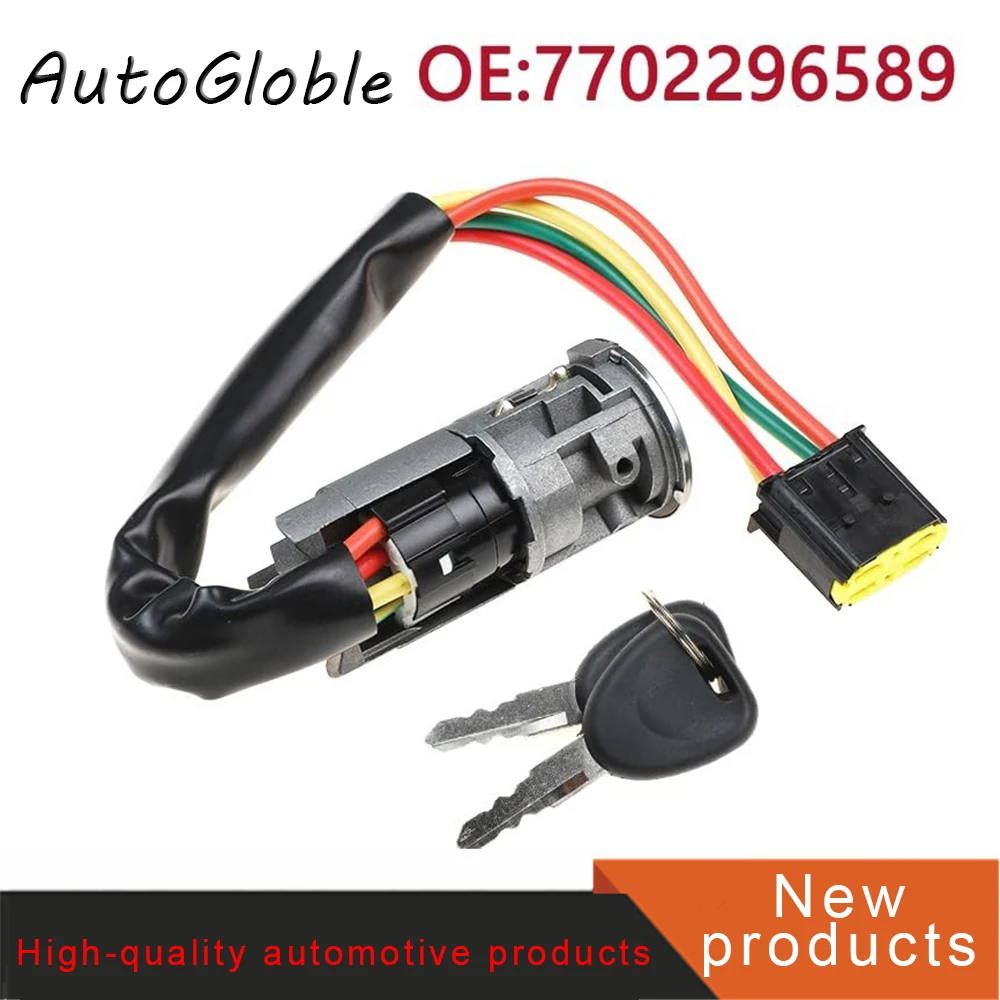 7702296589-Car-Ignition-Lock-Cylinder-Starter-Key-Switch-Lock-2Keys-for ...