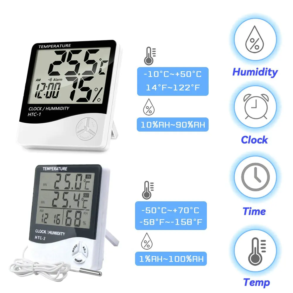 LCD-Electronic-Digital-Temperature-Humidity-Meter-Thermometer ...