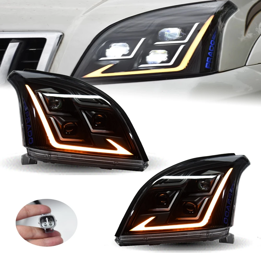 Headlight-For-Toyota-Prado-LED-Headlight-2003-2009-Headlights-LC120-DRL ...