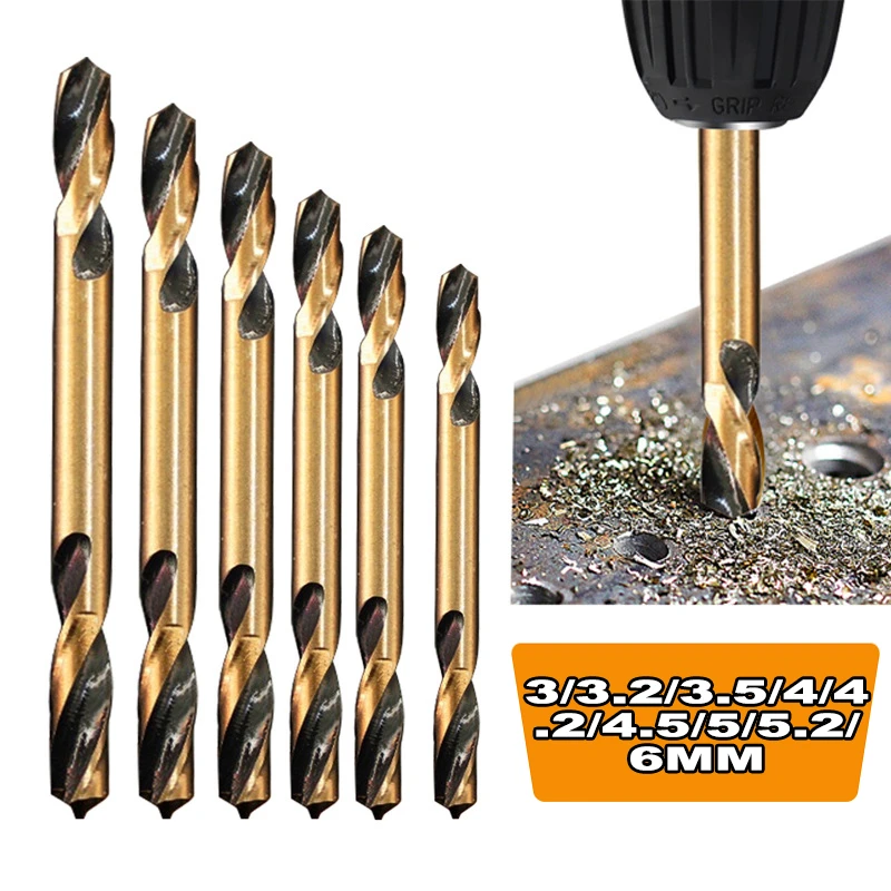 Auger Bit Double-headed Double-edged Metal Stainless Steel Cobalt Drill ...