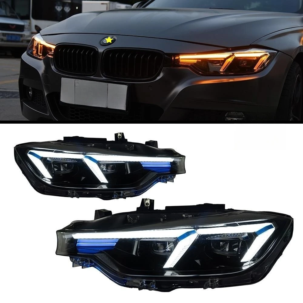 Carro-LED-Head-Lamp-para-BMW-S-rie-3-Montagem-do-Farol-Atualiza-o-LHD ...
