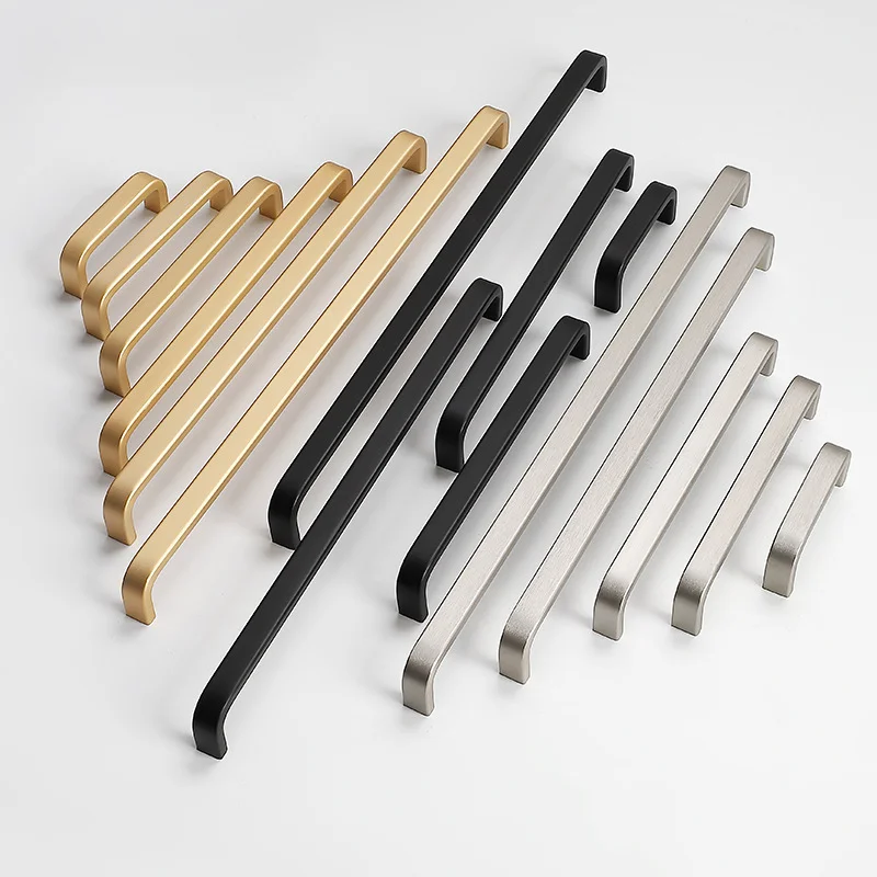 Zwart-Zilver-Goud-Kast-Trekt-Aluminium-Handvat-Lade-Handvat-Keuken ...