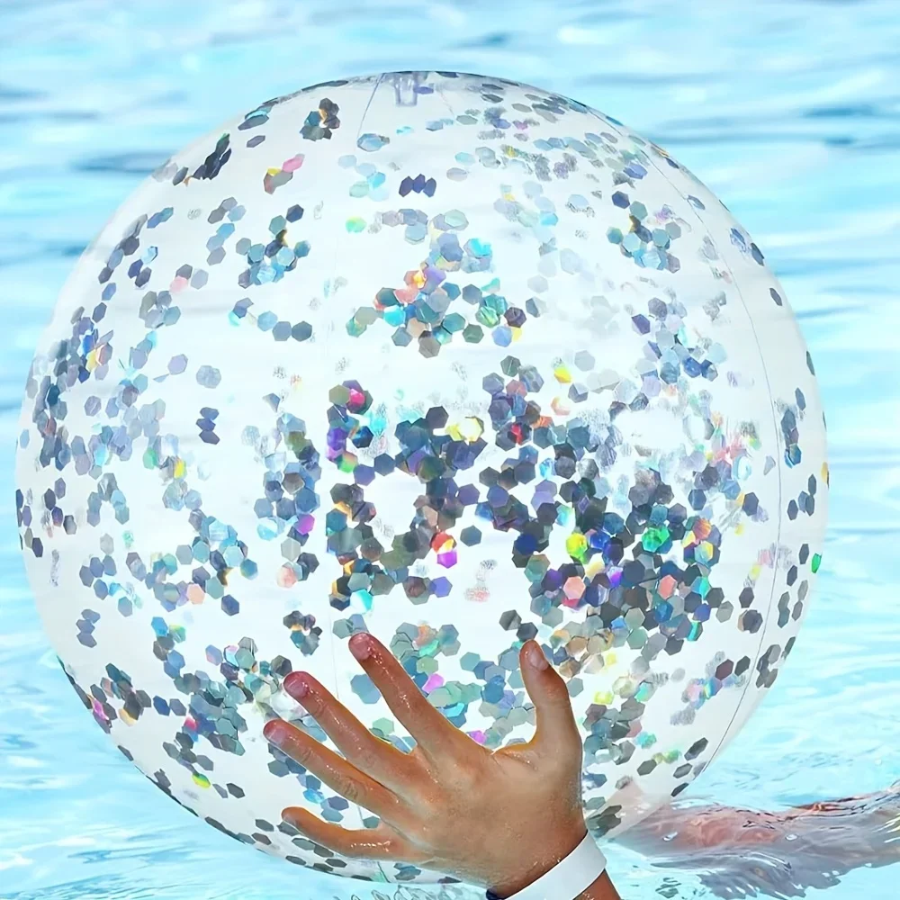 One Inflatable Beach Ball, Pool Party Water Sports Swimming Supplies ...