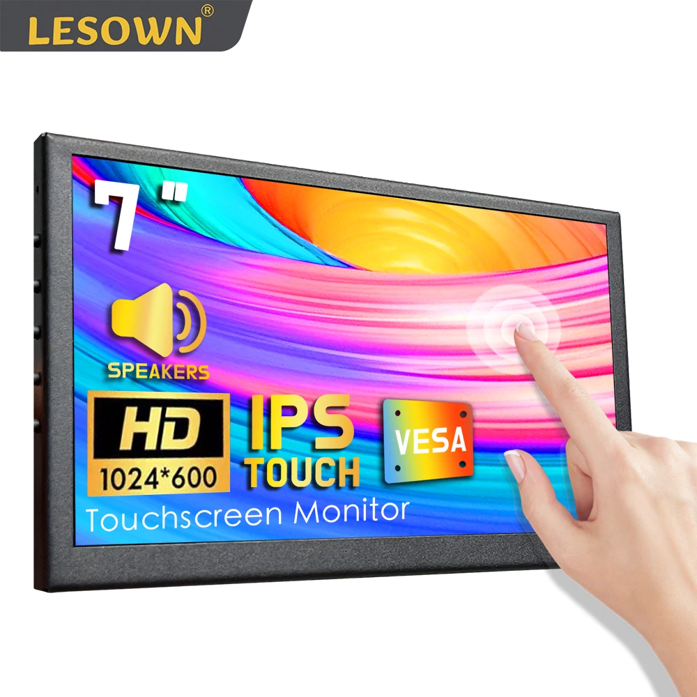 LESOWN-USB-C-7-inch-Touch-Screen-LCD-Display-1024x600-IPS-Small-Wide ...