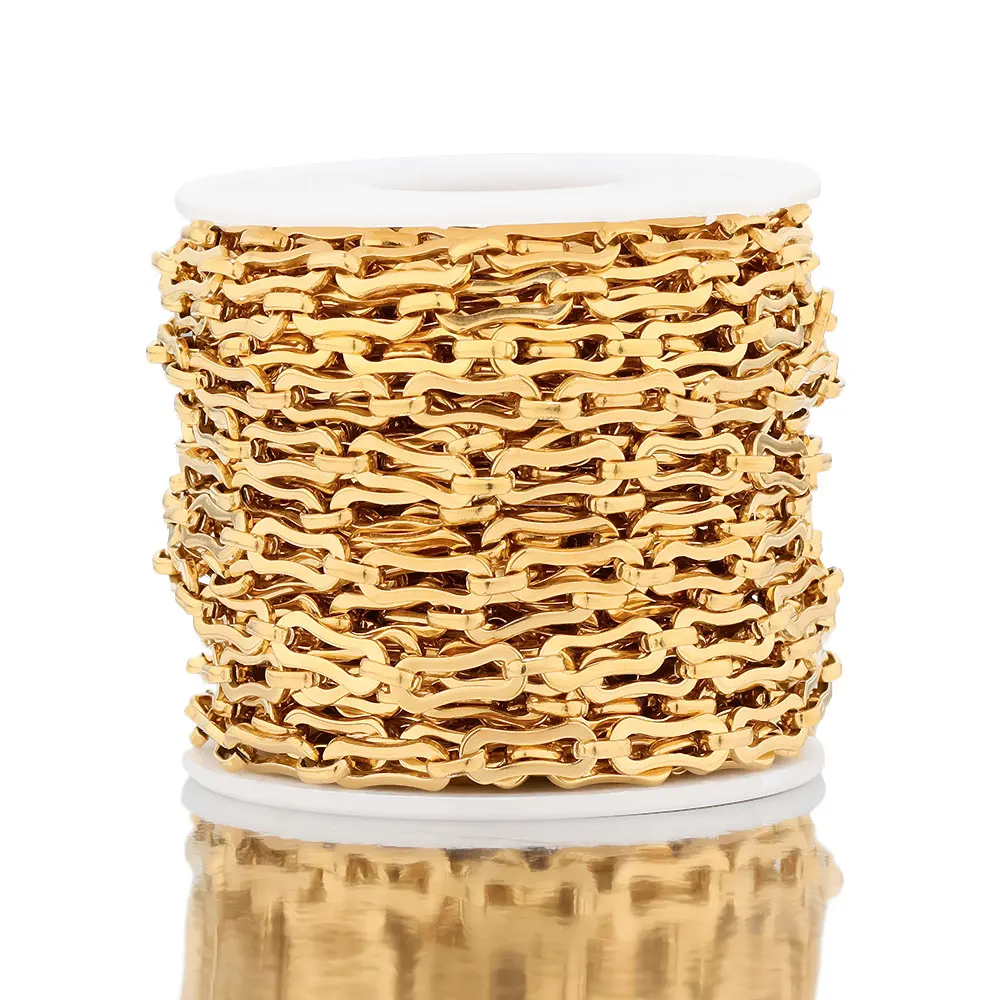 Catene-Hip-hop-piatte-a-forma-di-O-in-acciaio-inossidabile-da-1-metro ...