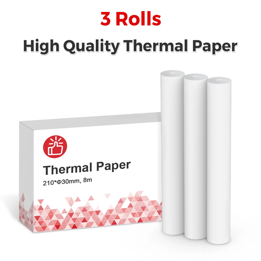 3Rolls Thermal Paper 210mm for A40 Printer A4 Thermal Printer 3Rolls Thermal Paper 210mm for A40 Printer A4 Thermal Printer