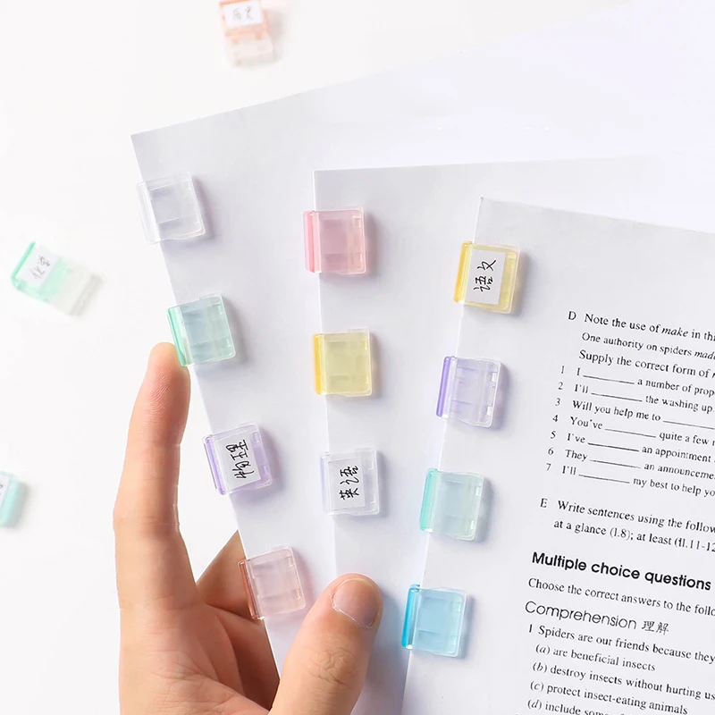 5Pcs-Candy-Color-Staples-Paperclip-Mini-Paper-Clip-Transparent ...