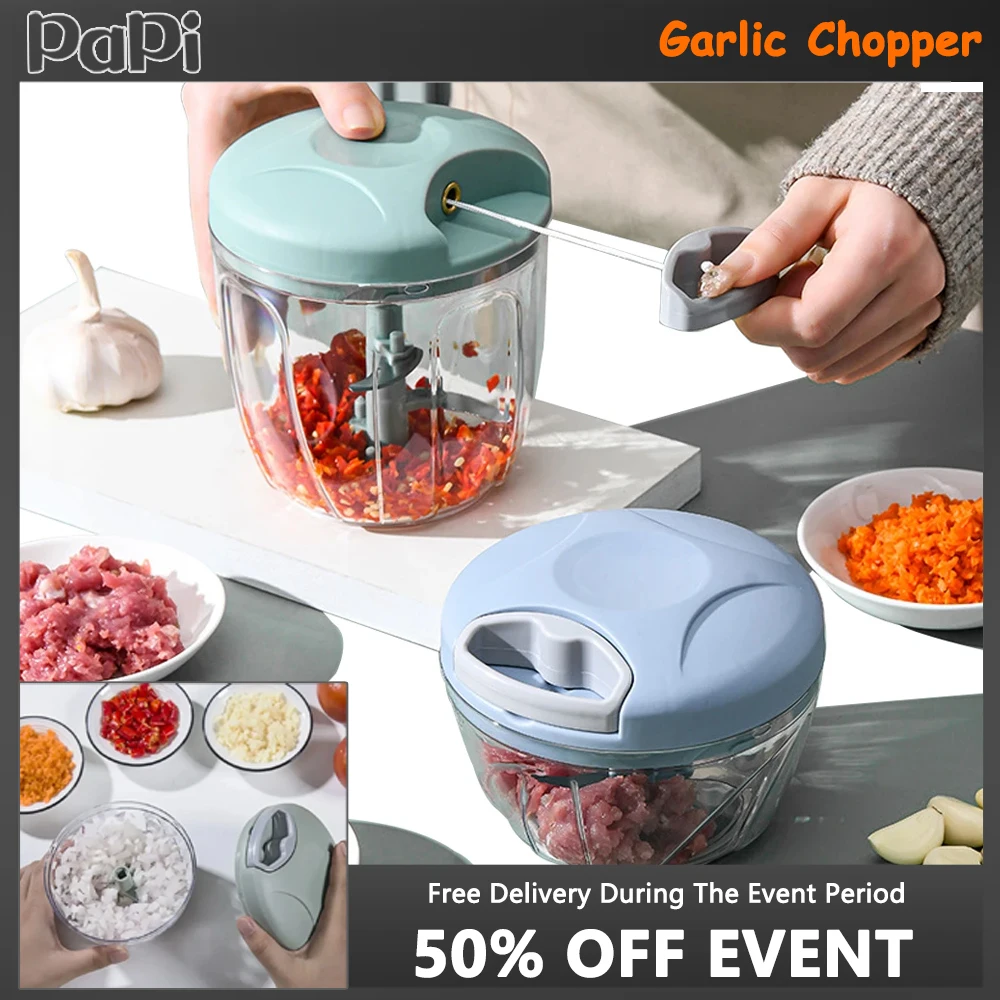 500-900ML-Manual-Meat-Grinders-Garlic-Chopper-Rotate-Garlic-Press ...