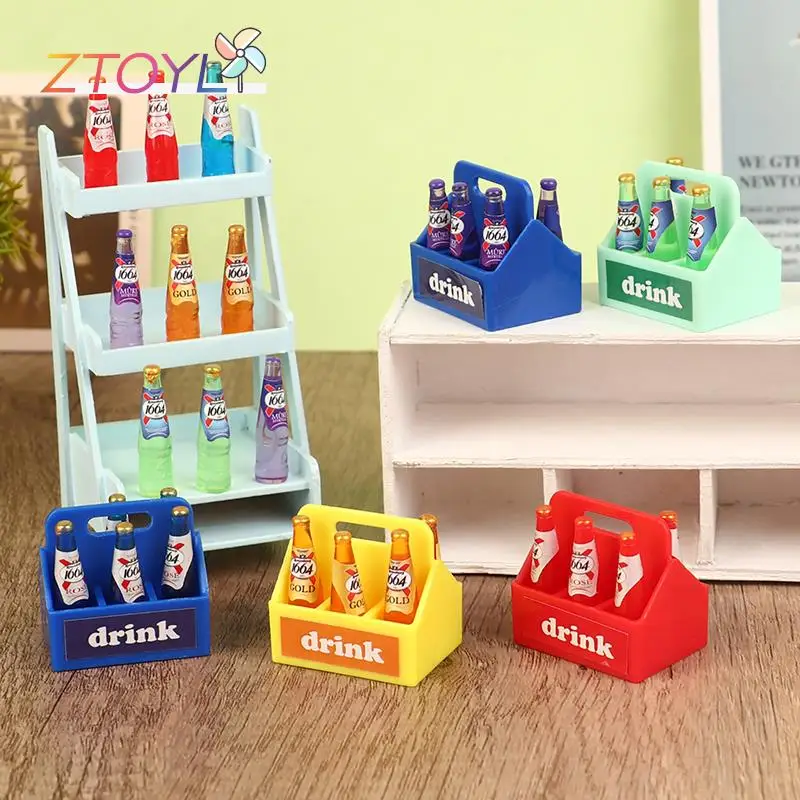1Set-1-12-Dollhouse-Miniature-Beer-Bottle-Beverage-Vial-With-Drink-Box ...