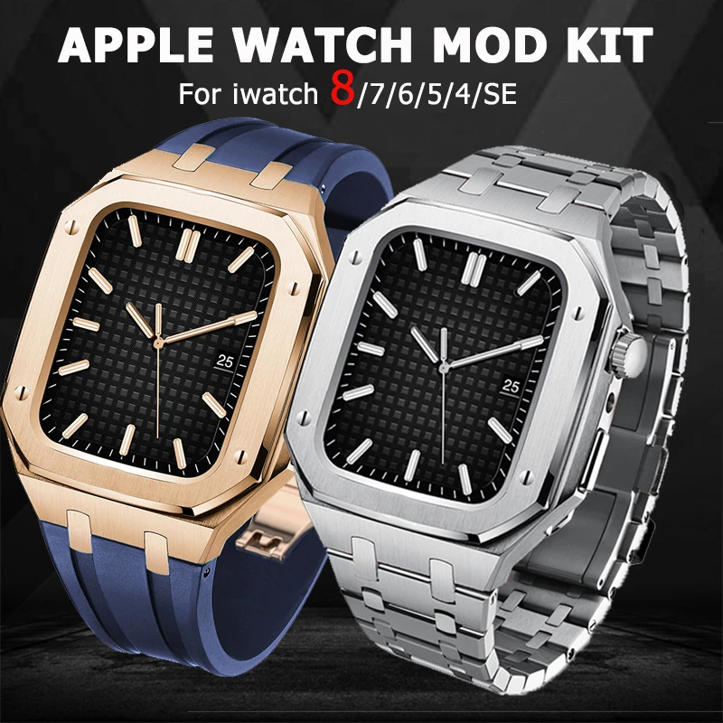 Modification Kit Metal for Apple Watch Band 8 7 45mm Correa IWatch 44mm ...