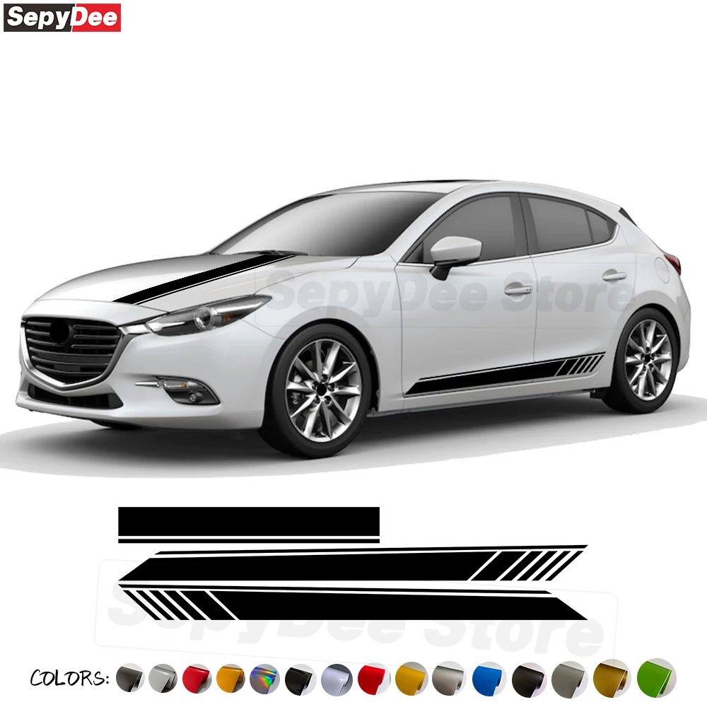 Car-Body-Stripes-Kits-Vinyl-Decals-for-Mazda-3-Sedan-Hatchback-Auto ...