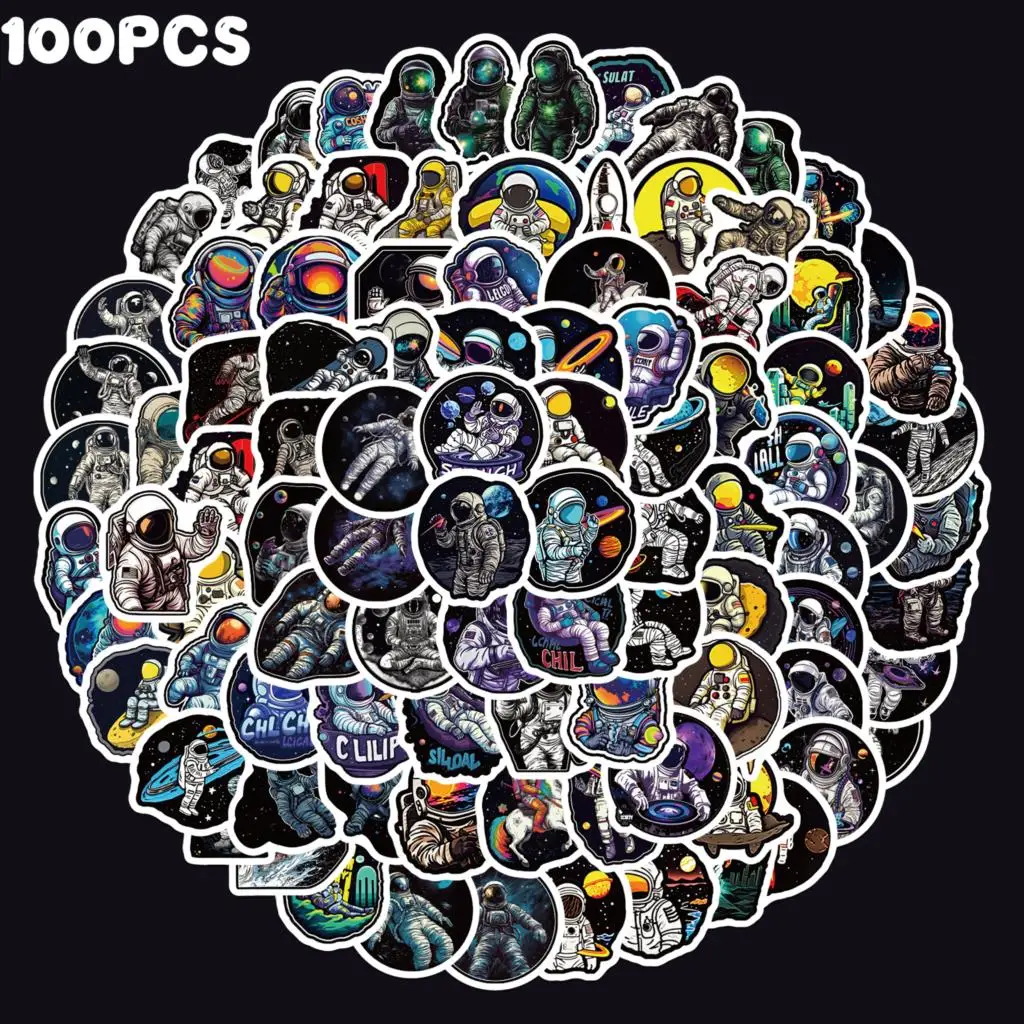 Stiker-vinil-luar-angkasa-stiker-grafiti-astronot-100-buah-untuk-mainan ...
