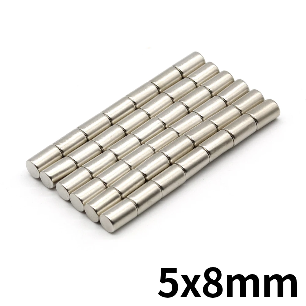 2-5-10-20-50Pcs-Small-Round-Magnet-5x8-Neodymium-Magnet-N35-5mm-x-8mm ...