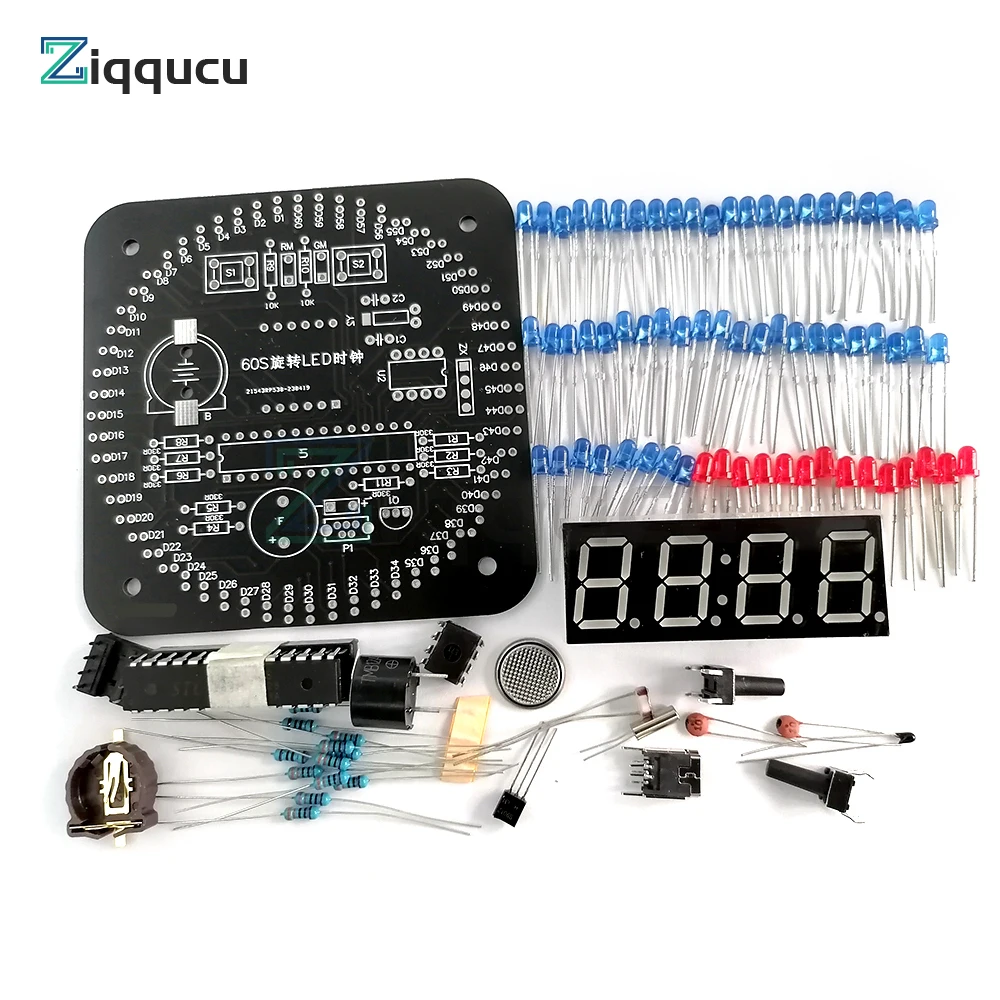 Digital-DIY-Electronic-Clock-Kit-Light-Control-Rotation-Digital-LED ...