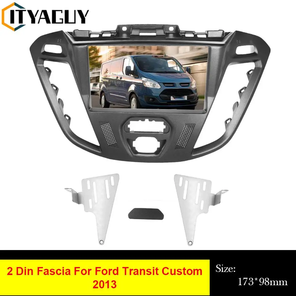 2Din-Car-Radio-Fascia-For-Ford-Transit-Custom-2013-2020-DVD-Stereo ...