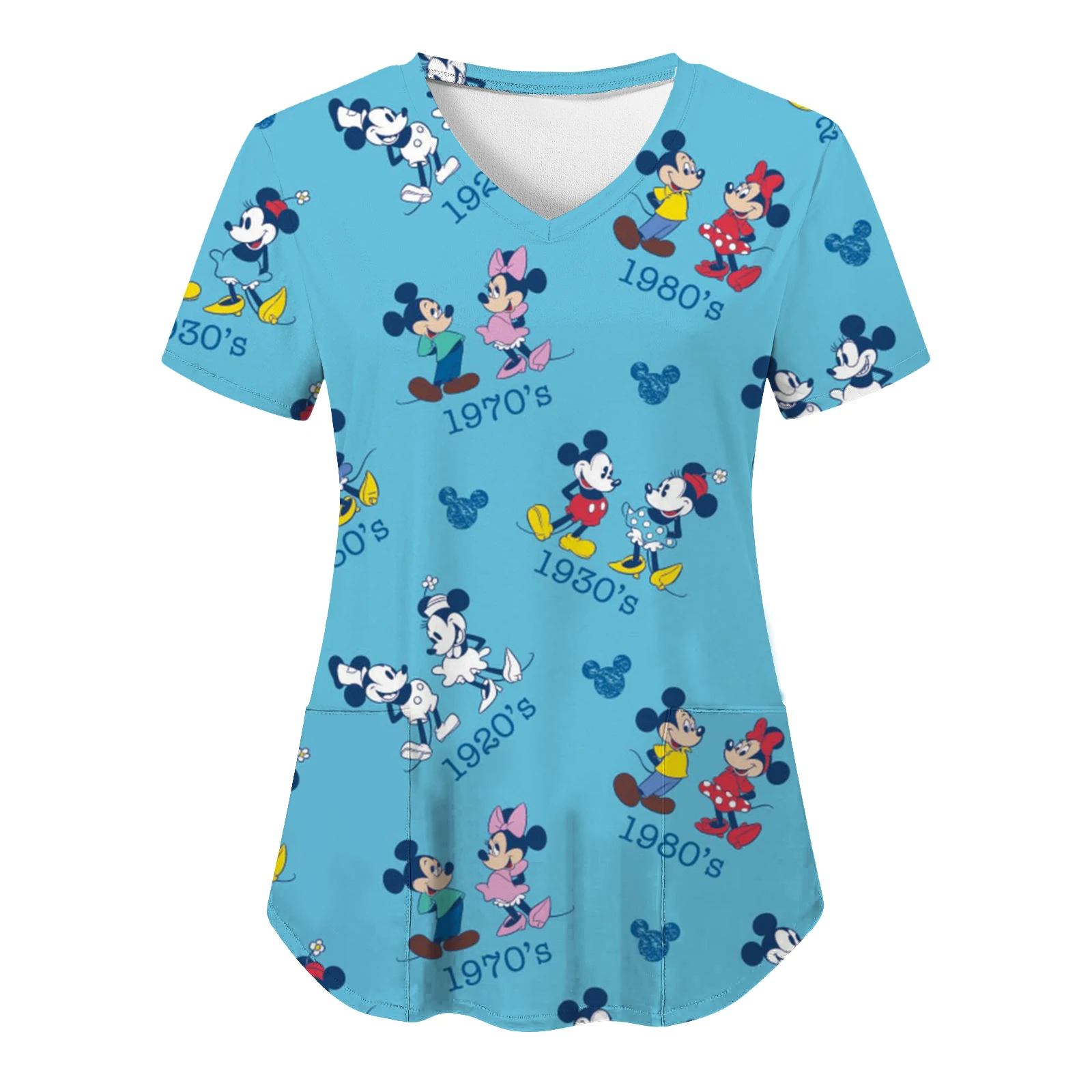 Woman Clothes Disney T Shirt Nurse Uniform Top Women 2026 Mickey T ...