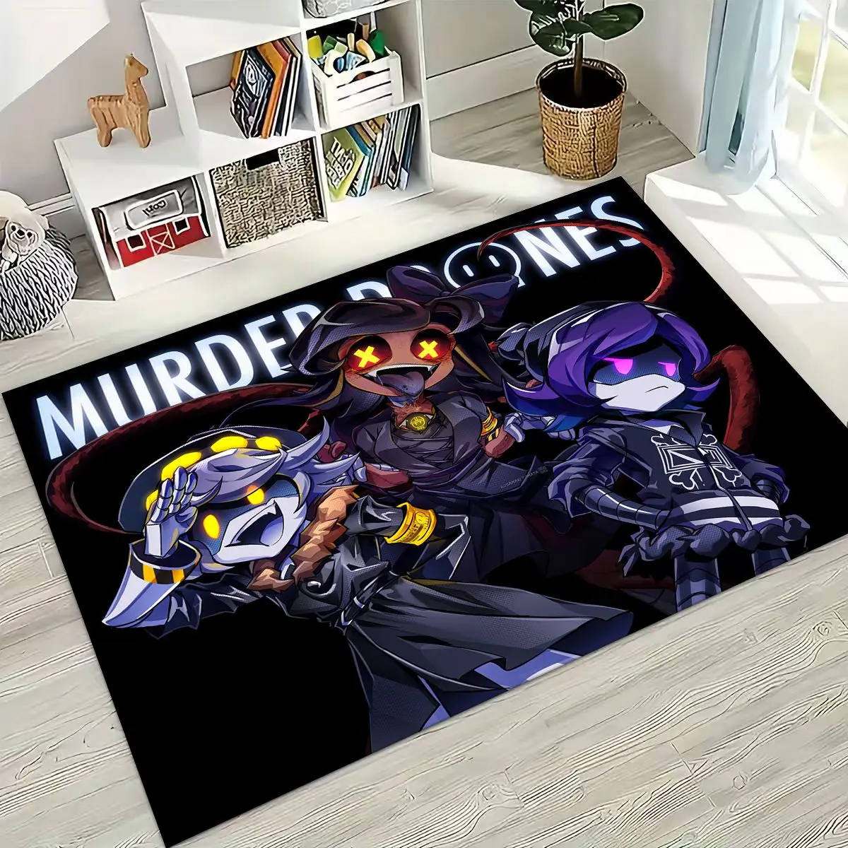 Cartoon Murder Drones Uzi Robot Art Rug for Bedroom Living Room Sofa ...