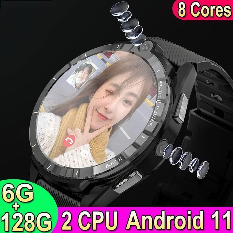 6GB-128GB-Smart-Watch-Android-11-Dual-CPU-8-Cores-8MP-Camera-2500mAh ...