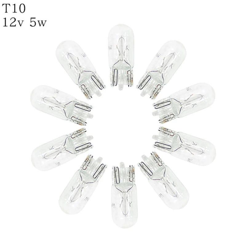 10pcs-Car-T10-Halogen-W5W-12v-Auto-Lamp-Bulbs-Instrument-Light-Reading ...