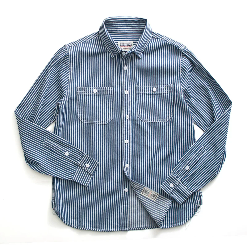 Heavyweight American Vintage Amekaji Shirt Amekaji 100% Cotton Blue ...