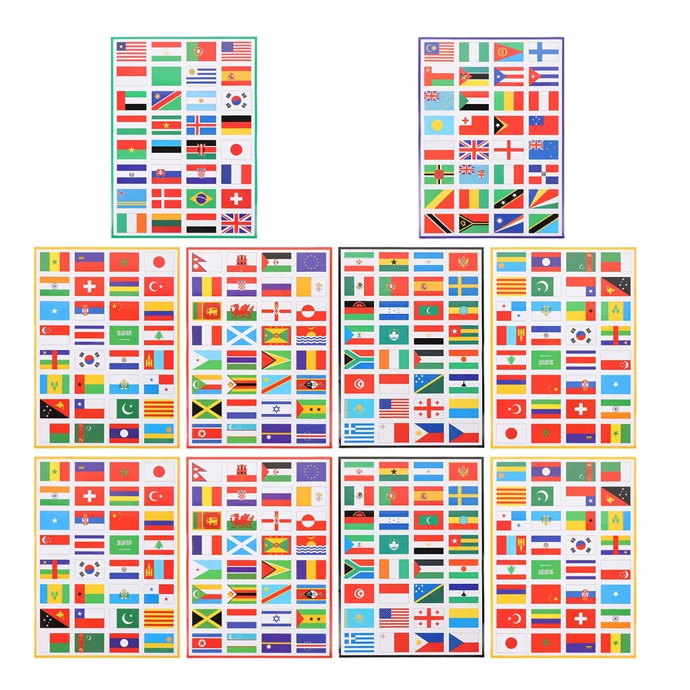 2PCS-Of-World-Flag-Stickers-Self-Adhesive-Flag-Stickers-World-Match ...
