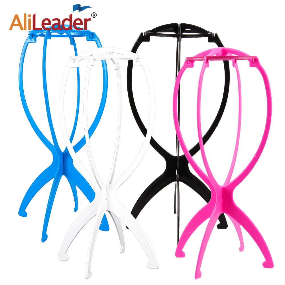 Plastic Wig Stand For Multiple Wigs White Pink Black Blue Wholesale Wig ...
