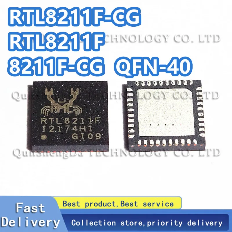 1pcs RTL8211F-CG RTL8211F 8211F-CG QFN-40 Ethernet Chip New And ...